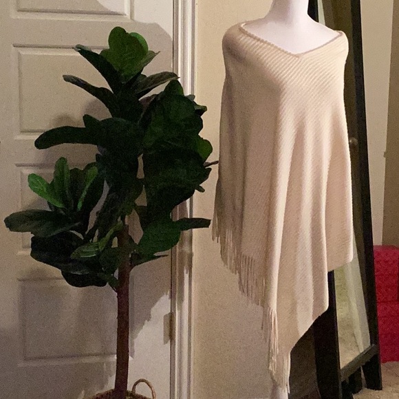 Cejon | Jackets & Coats | Osfm Asymmetrical Fringe Poncho | Poshmark